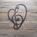 Music Note Heart Home Decor Steel Metal Wall Art - Etsy