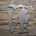 16 to 24 Love Michigan Steel Wall Art Sign Map - Etsy