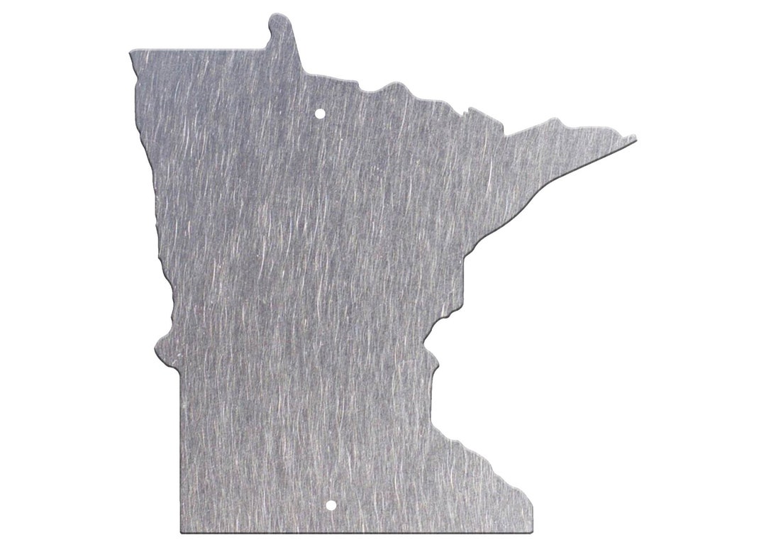 Steel Minnesota State Outline Border Map Steel Metal Wall Art Wall ...