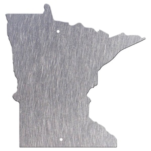 Steel Minnesota State Outline Border Map Steel Metal Wall Art Wall ...