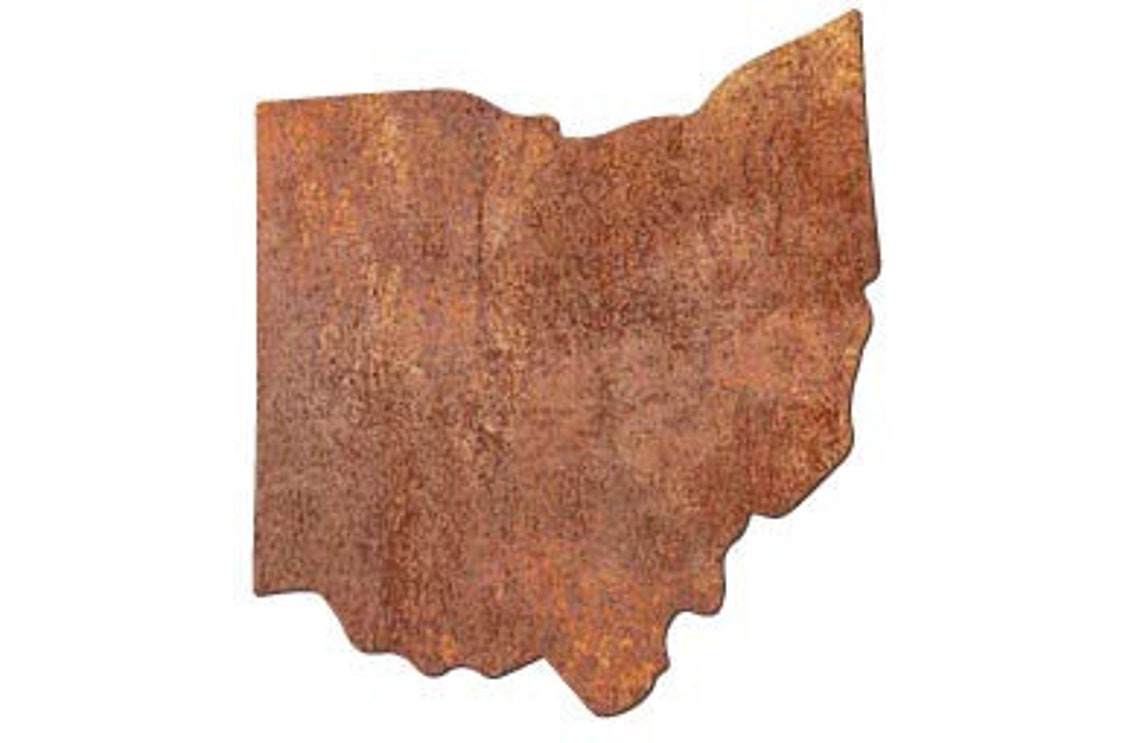 12 to 24 Ohio State Border Outline Sign Steel | Etsy