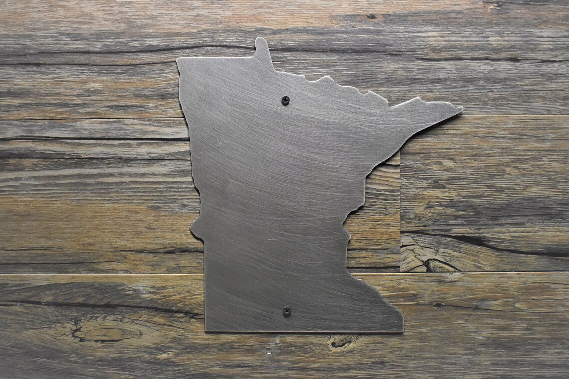 Steel Minnesota State Outline Border Map Steel Metal Wall Art - Etsy