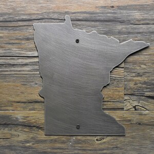 Steel Minnesota State Outline Border Map Steel Metal Wall Art Wall ...