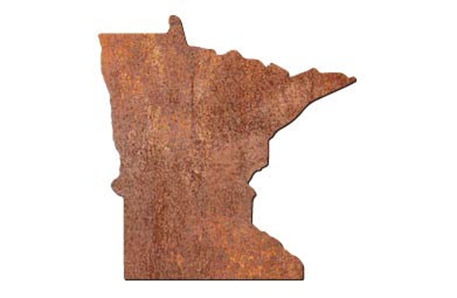 Steel Minnesota State Outline Border Map Steel Metal Wall Art Wall ...