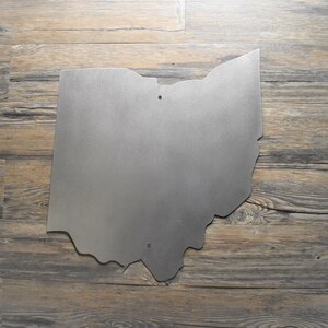 12" to 24" Ohio State Border Outline Sign - Steel Metal Wall Art - Wall ...