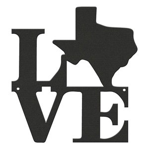 Love Texas State Sign Steel Metal Wall Art Decor - Etsy