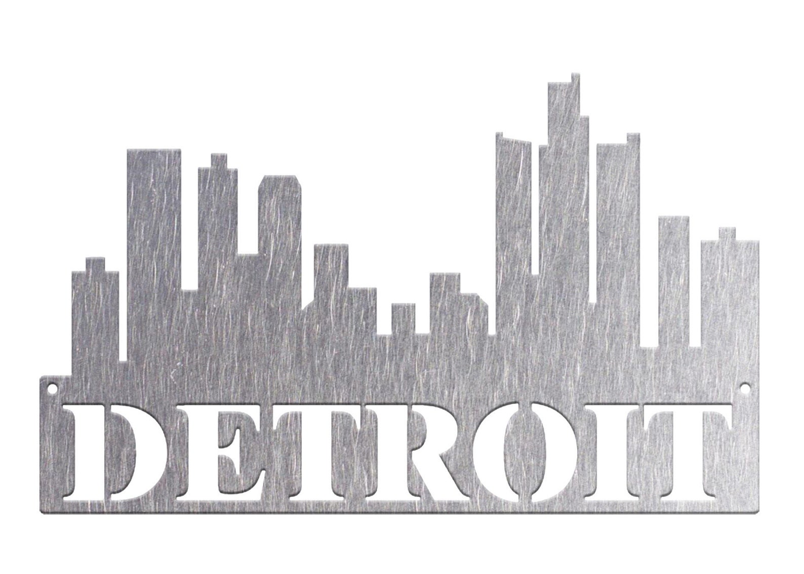 Rustic Detroit City Skyline Sign Home Wall Decor | Etsy