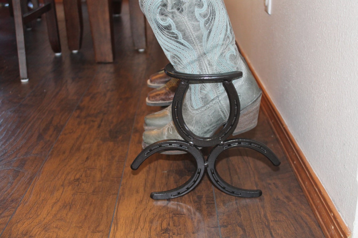 Horseshoe Boot Rack, Mudroom Storage, Cowboy Boot Holder, Entryway ...