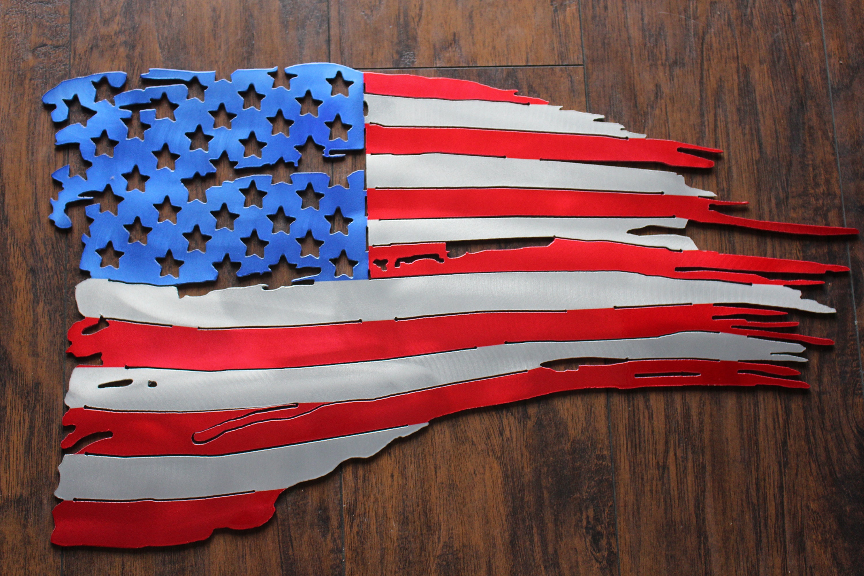 Tattered American Flag Art