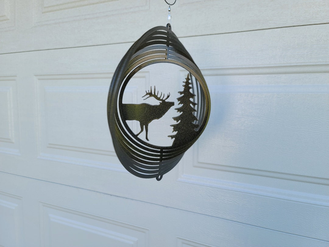 Elk Wind Spinner, Elk Gifts, Elk Decor, Metal Yard Art Decor, Porch ...