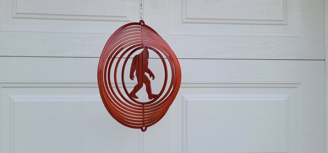 Bigfoot Wind Spinner, Sasquatch Gifts, Funny Garden Decorations, Metal ...