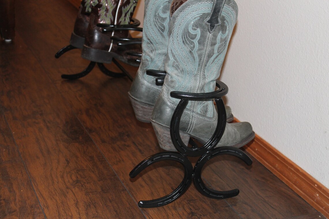 Horseshoe Boot Rack Mudroom Storage Cowboy Boot Holder - Etsy