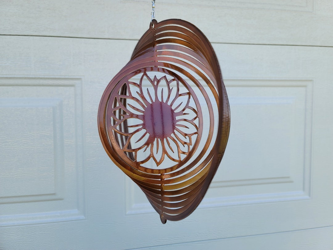 Sunflower Wind Spinner, Porch Decor, Garden Decor, Outdoor Decor, Gifts ...