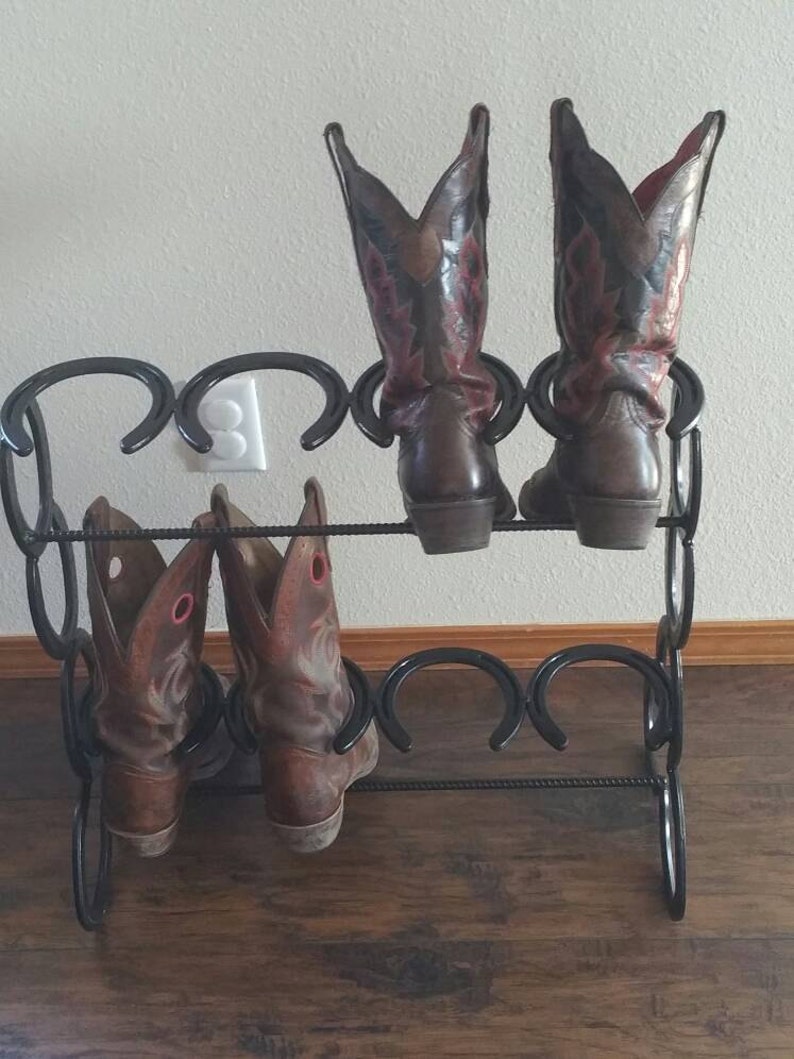 Horseshoe Boot Rack Mudroom Storage Cowboy Boot Holder - Etsy