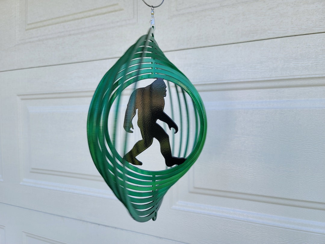 Bigfoot Wind Spinner, Sasquatch Gifts, Funny Garden Decorations, Metal ...