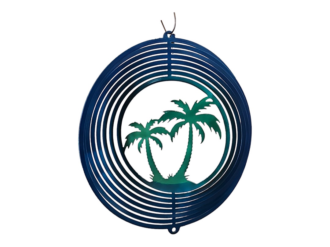 Palm Tree Wind Spinner, Yard Art, Palm Tree Gift, Beach Decor, Beach ...