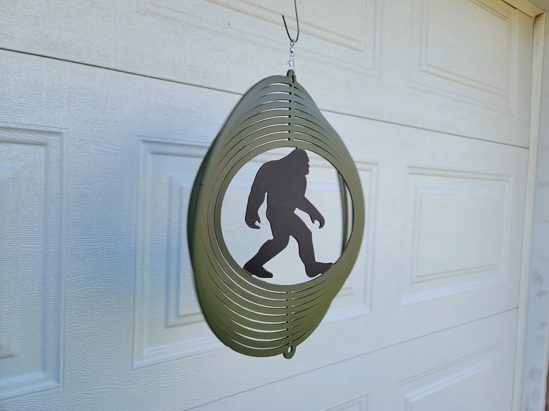 Bigfoot Wind Spinner, Sasquatch Gifts, Funny Garden Decorations, Metal ...