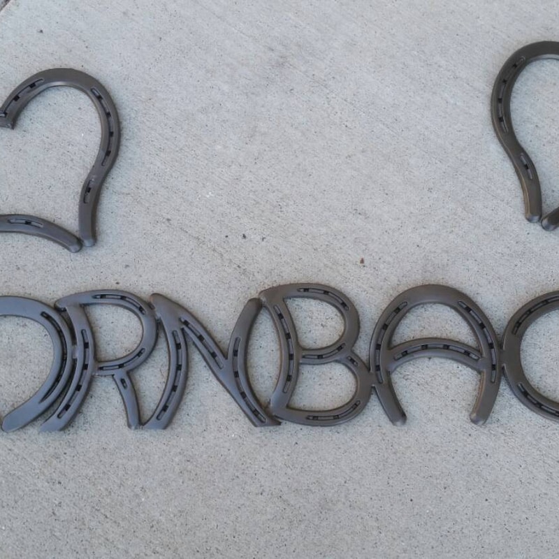 Horseshoe Letters - Etsy