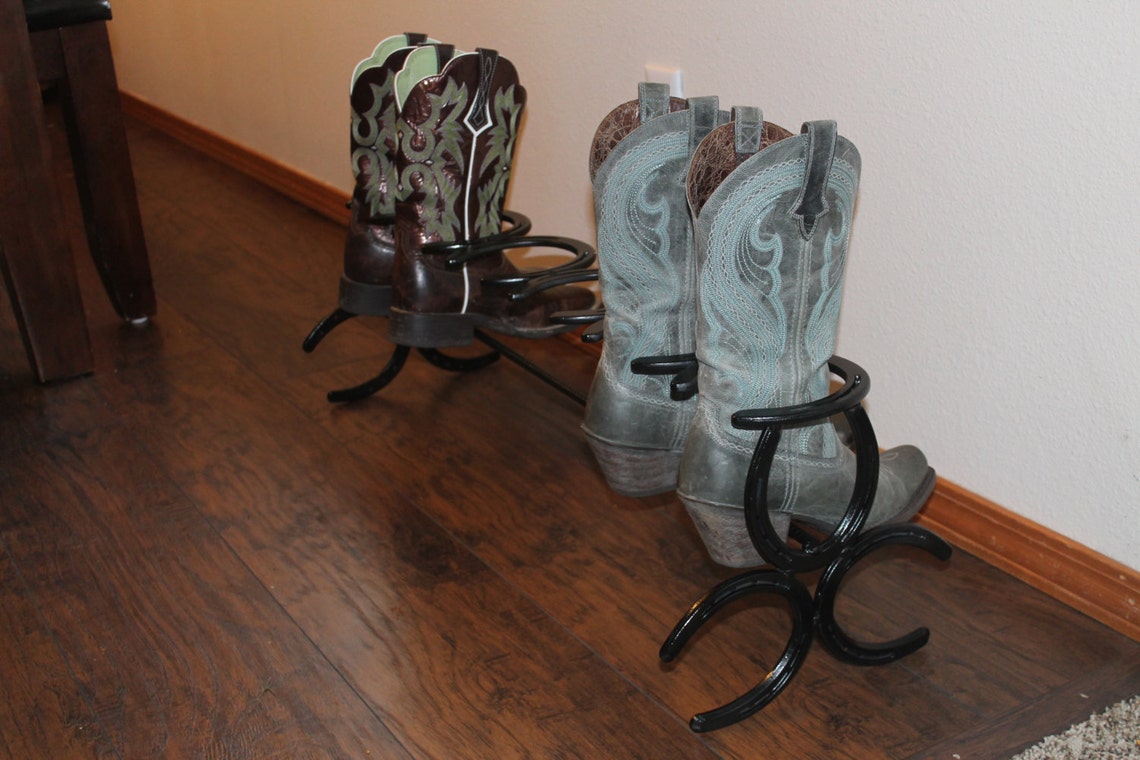 Horseshoe Boot Rack Mudroom Storage Cowboy Boot Holder - Etsy