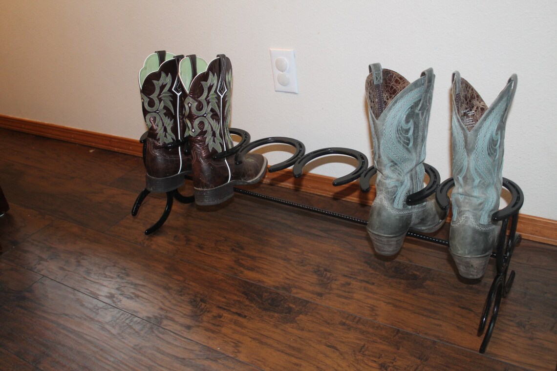 Horseshoe Boot Rack Mudroom Storage Cowboy Boot Holder - Etsy