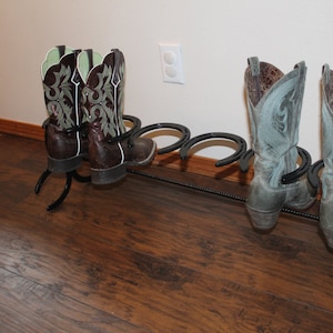 Horseshoe Boot Rack, Mudroom Storage, Cowboy Boot Holder, Entryway ...