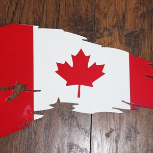 Canadian Tattered Flag - Etsy