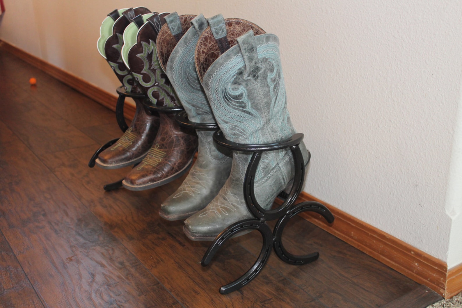 Horseshoe Boot Rack, Mudroom Storage, Cowboy Boot Holder, Entryway ...