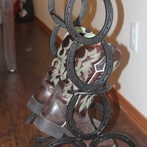 Horseshoe Boot Rack, Mudroom Storage, Cowboy Boot Holder, Entryway ...