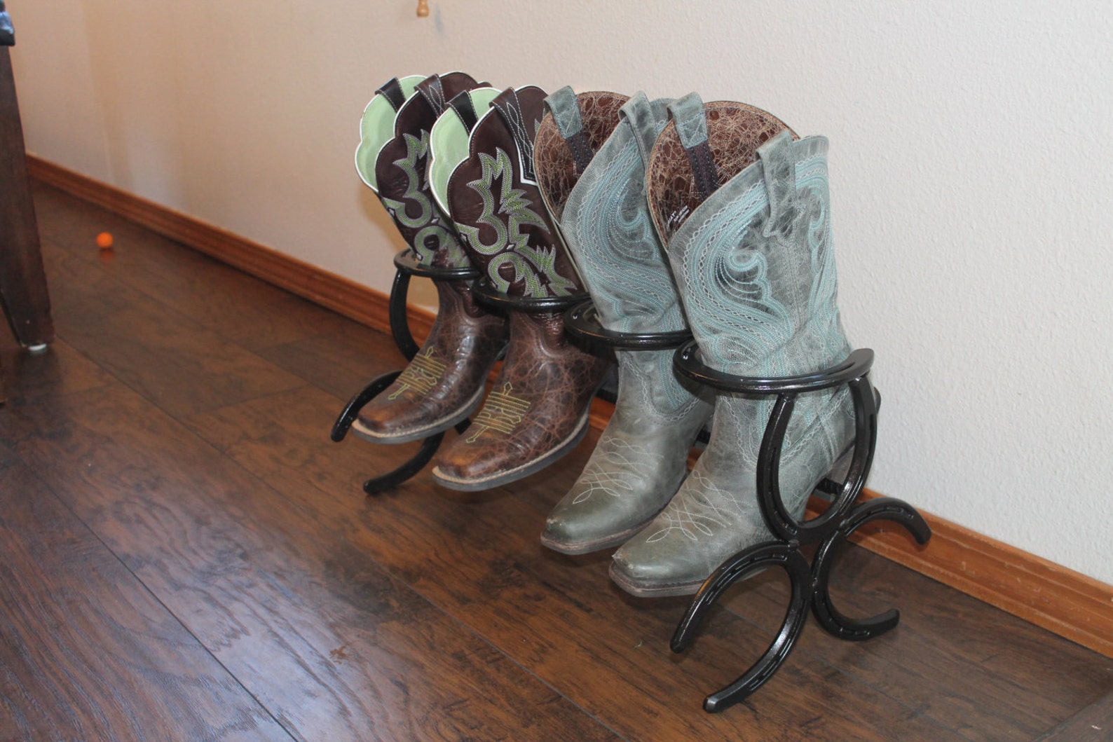 Horseshoe Boot Rack, Mudroom Storage, Cowboy Boot Holder, Entryway ...