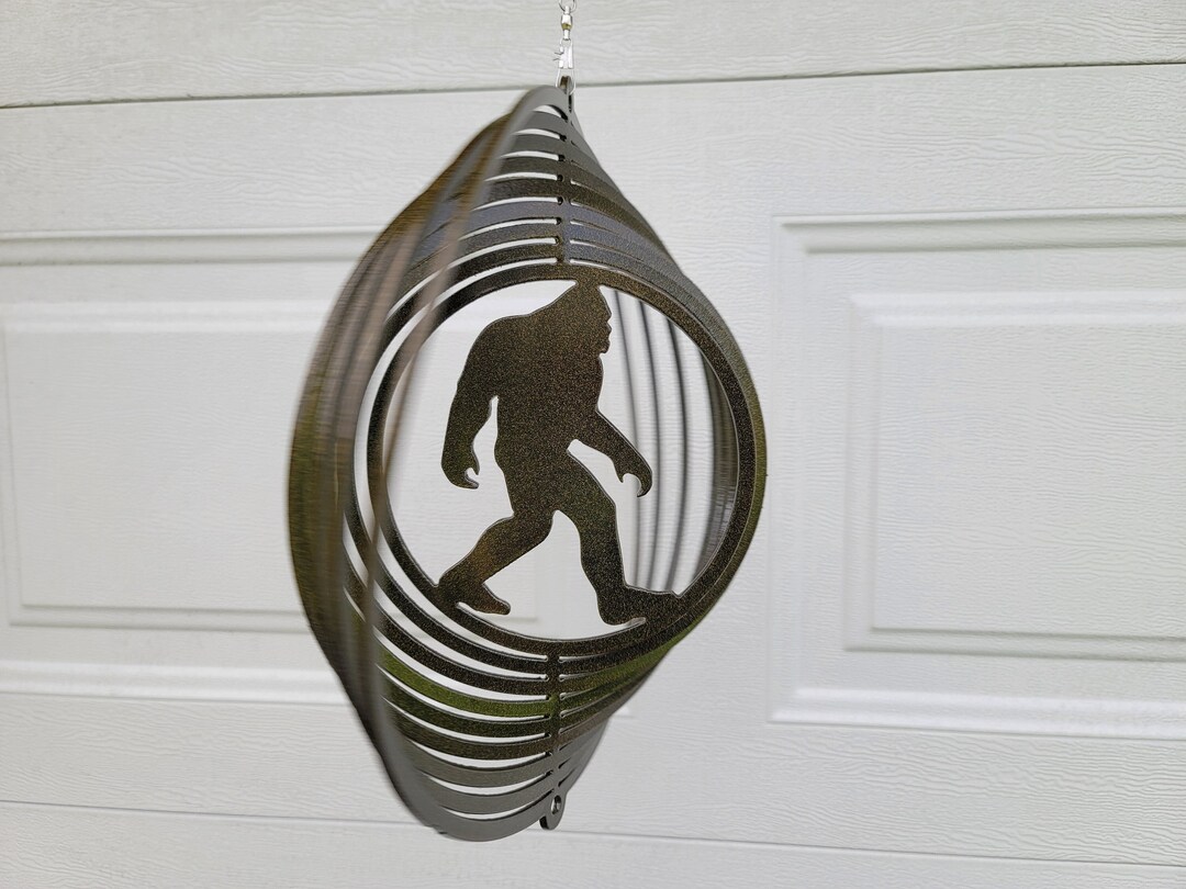 Bigfoot Wind Spinner, Sasquatch Gifts, Funny Garden Decorations, Metal ...
