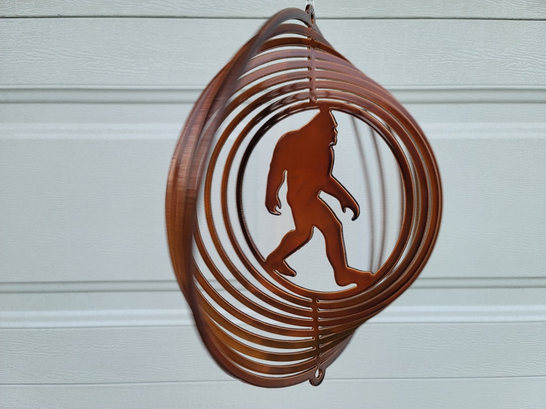 Bigfoot Wind Spinner, Sasquatch Gifts, Funny Garden Decorations, Metal ...