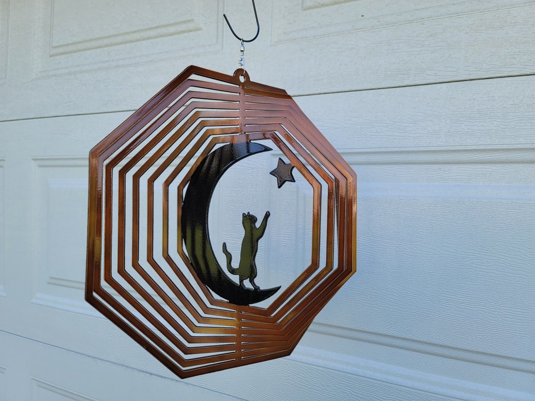 Cat Wind Spinner, Metal Yard Art, Cat Lover Gifts, Gifts for Her, Cat ...