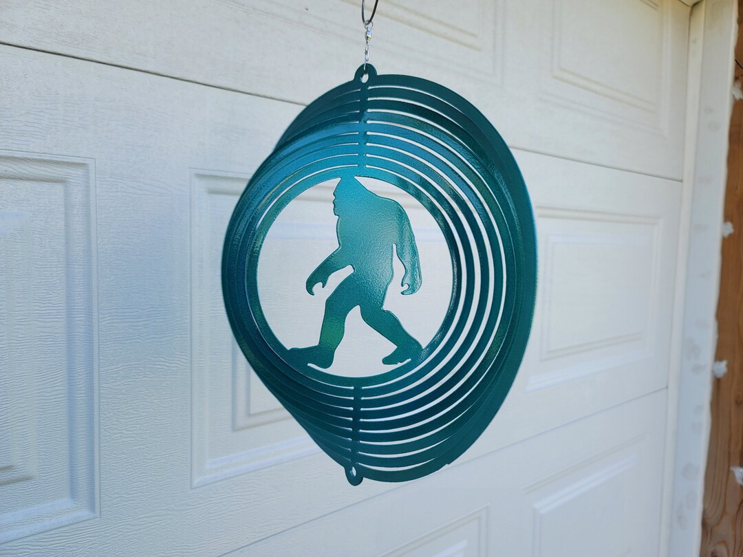 Bigfoot Wind Spinner, Sasquatch Gifts, Funny Garden Decorations, Metal ...