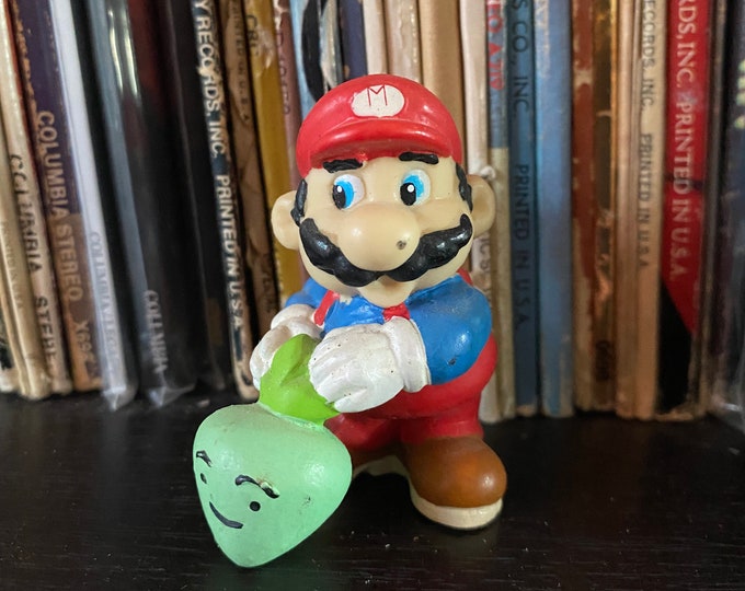 Vintage 1989 Applause Super Mario With Turnip PVC Figurine - Etsy