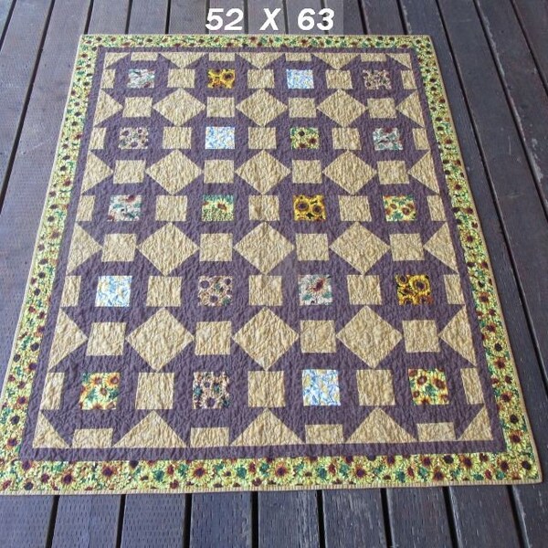 Yellow Lap Quilt - Etsy