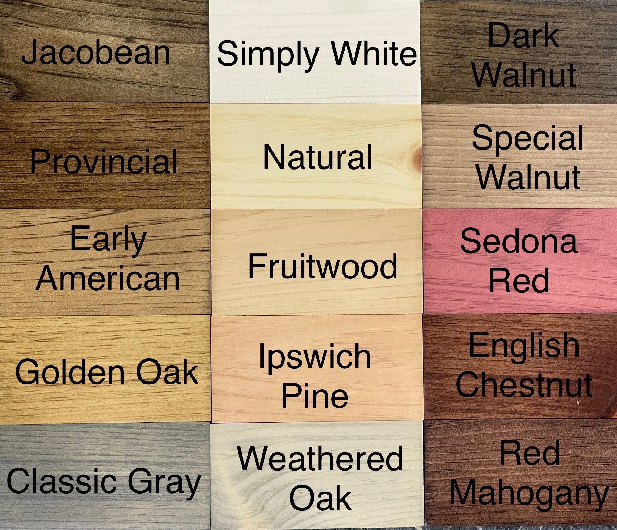 English Walnut Stain Color