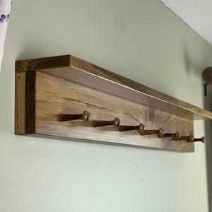 Shaker Peg Shelf, Peg Rack With Ledge, Pick Your Color and Size - Etsy