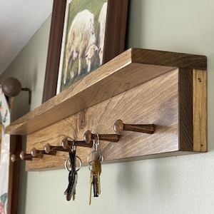 Shaker Peg Shelf, Peg Rack With Ledge, Pick Your Color and Size - Etsy
