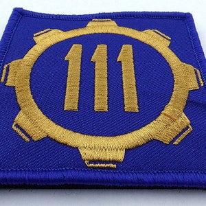 Vault 111 Fallout Style Patch Cosplay 3"x3" Inches Square Hook and Loop ...