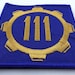 Vault 111 Fallout Style Patch Cosplay 3"x3" Inches Square Hook and Loop ...