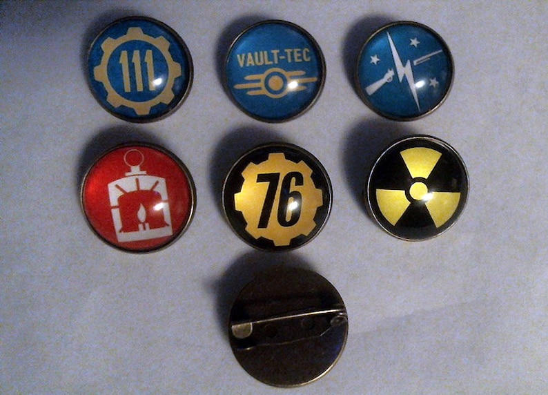 Fallout Inspired Vault Vintage Looking Bronze Cosplay Pin With - Etsy