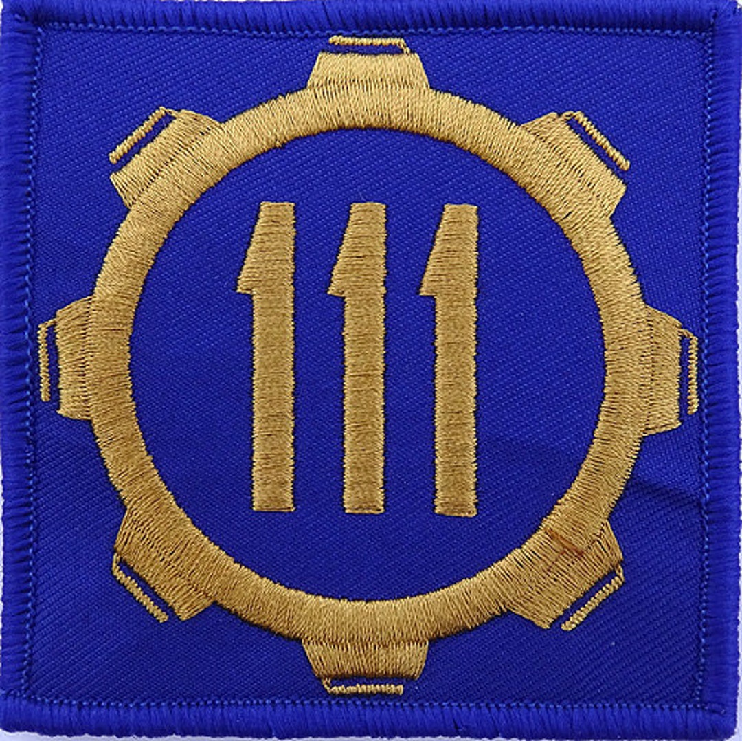 Vault 111 Fallout Style Patch Cosplay 3x3 Inches Square Hook and Loop ...