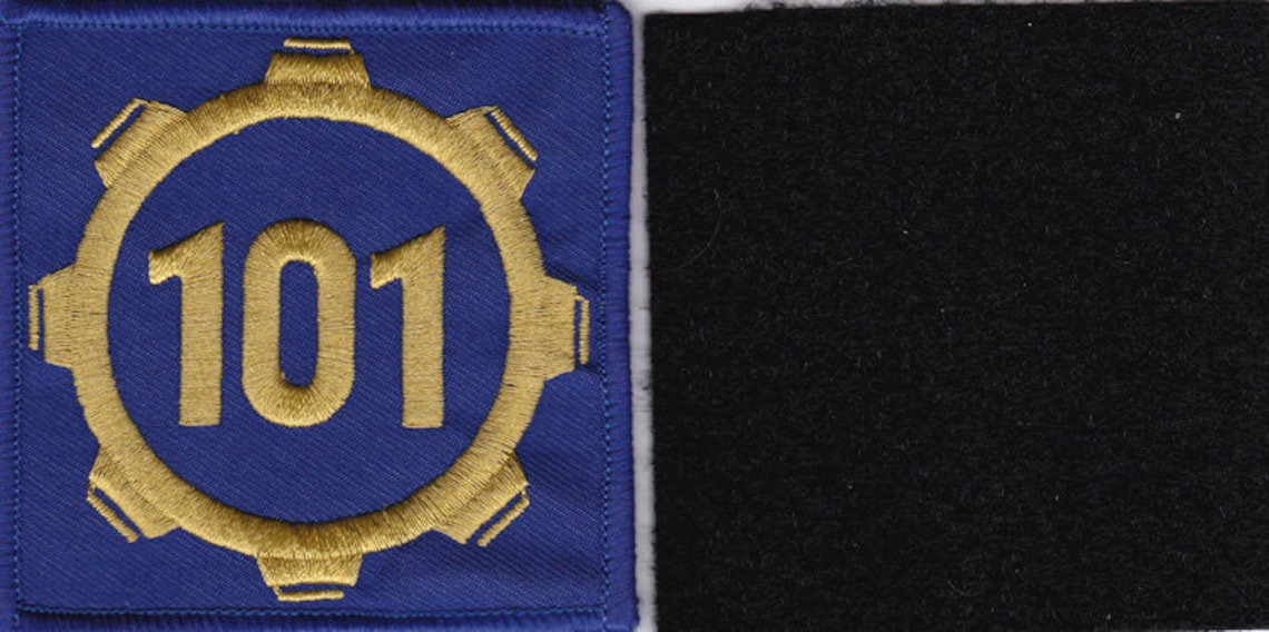 Vault 101 Fallout Style Patch Cosplay 3"x3" Inches Square Hook and Loop ...
