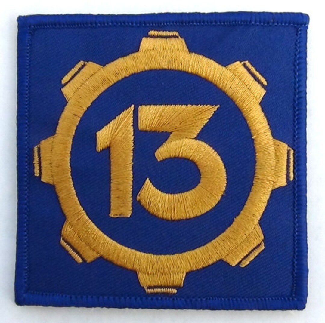 Vault 13 Fallout Style Patch Cosplay 3.5x3.5 Inches Square Hook and ...