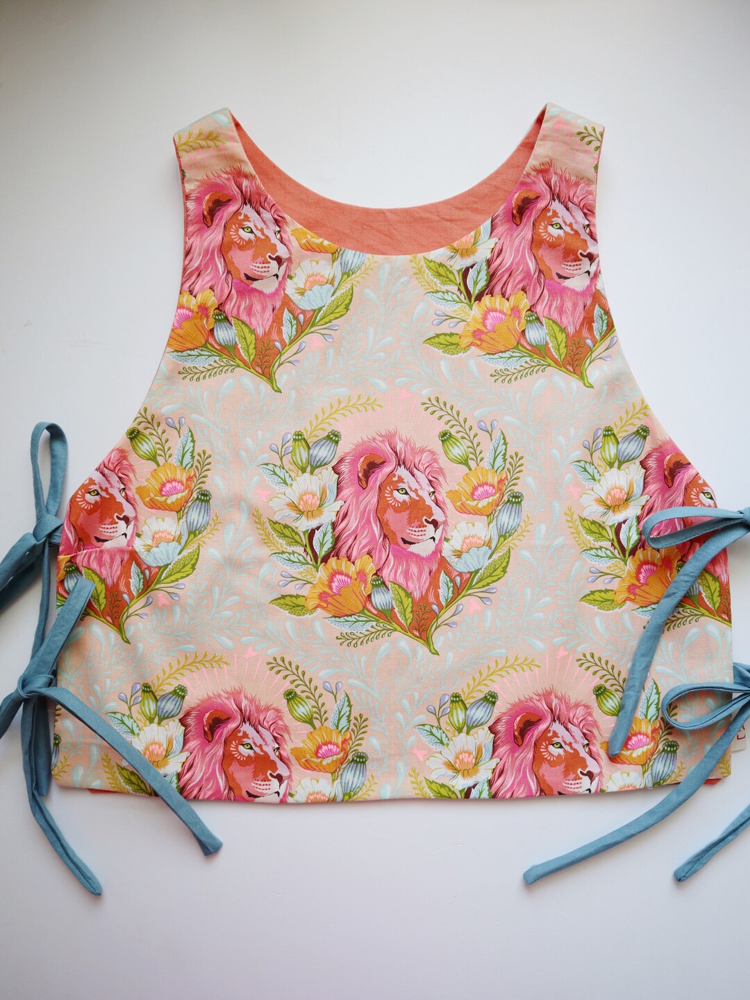 Cyndi Side Tie Reversible Top / Sleeveless Blouse / Reversible Top ...