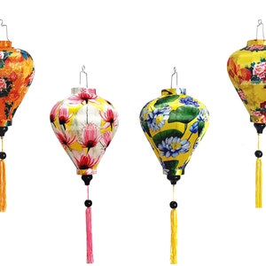 New 3D Flower Silk Lanterns 35cm for Garden Decorative - 4pcs - Buyer ...