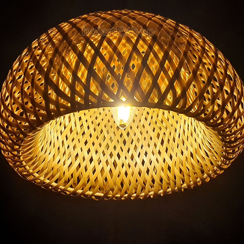 Bamboo Pendant Light - Etsy