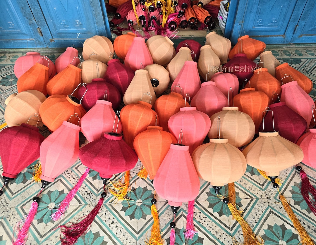 Set of 100 Vietnamese Silk Lanterns: Wedding Party Decor, Christmas ...