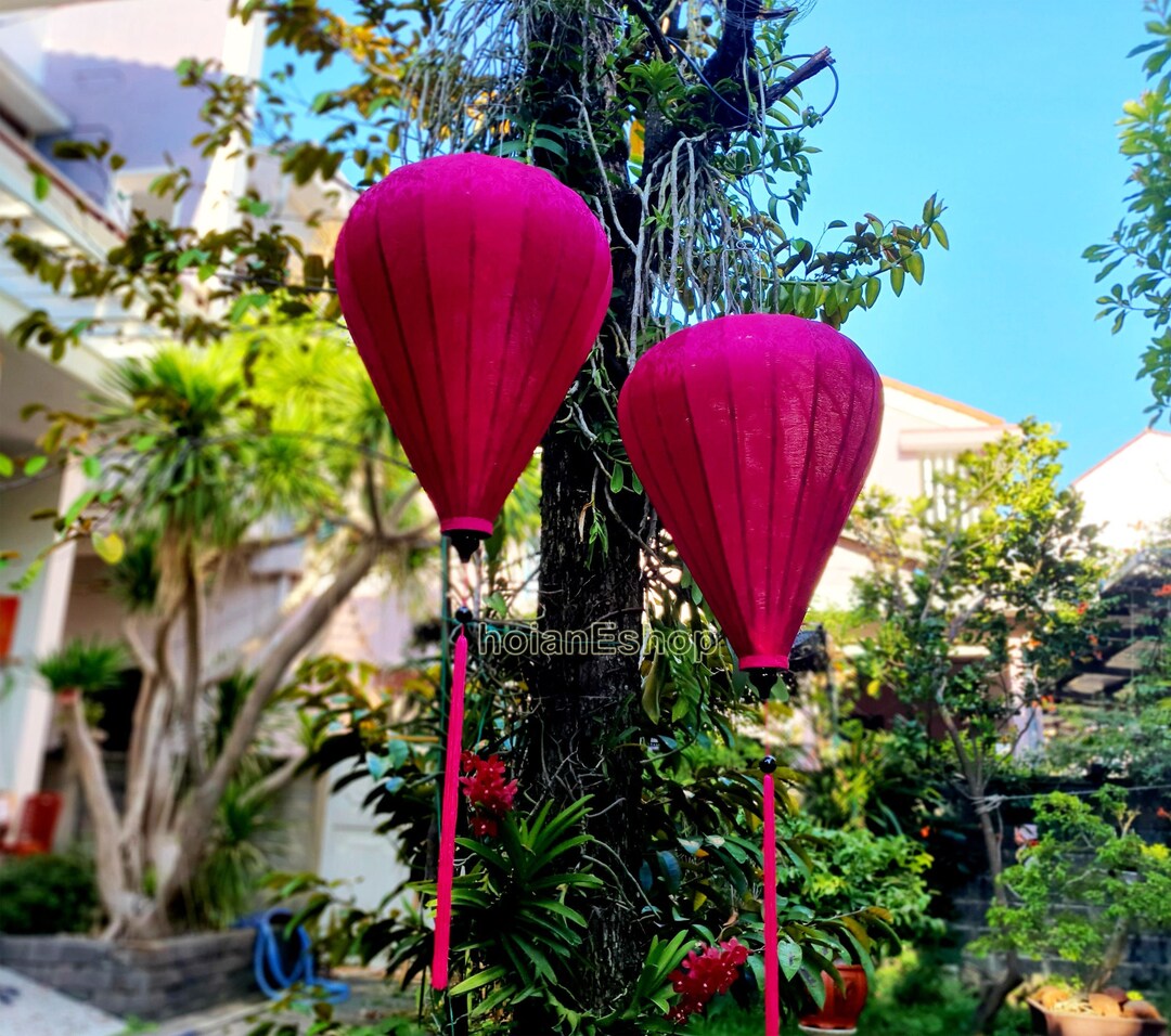 Set 2 Big Lanterns for Wedding Decoration Vietnam Silk Lanterns for ...