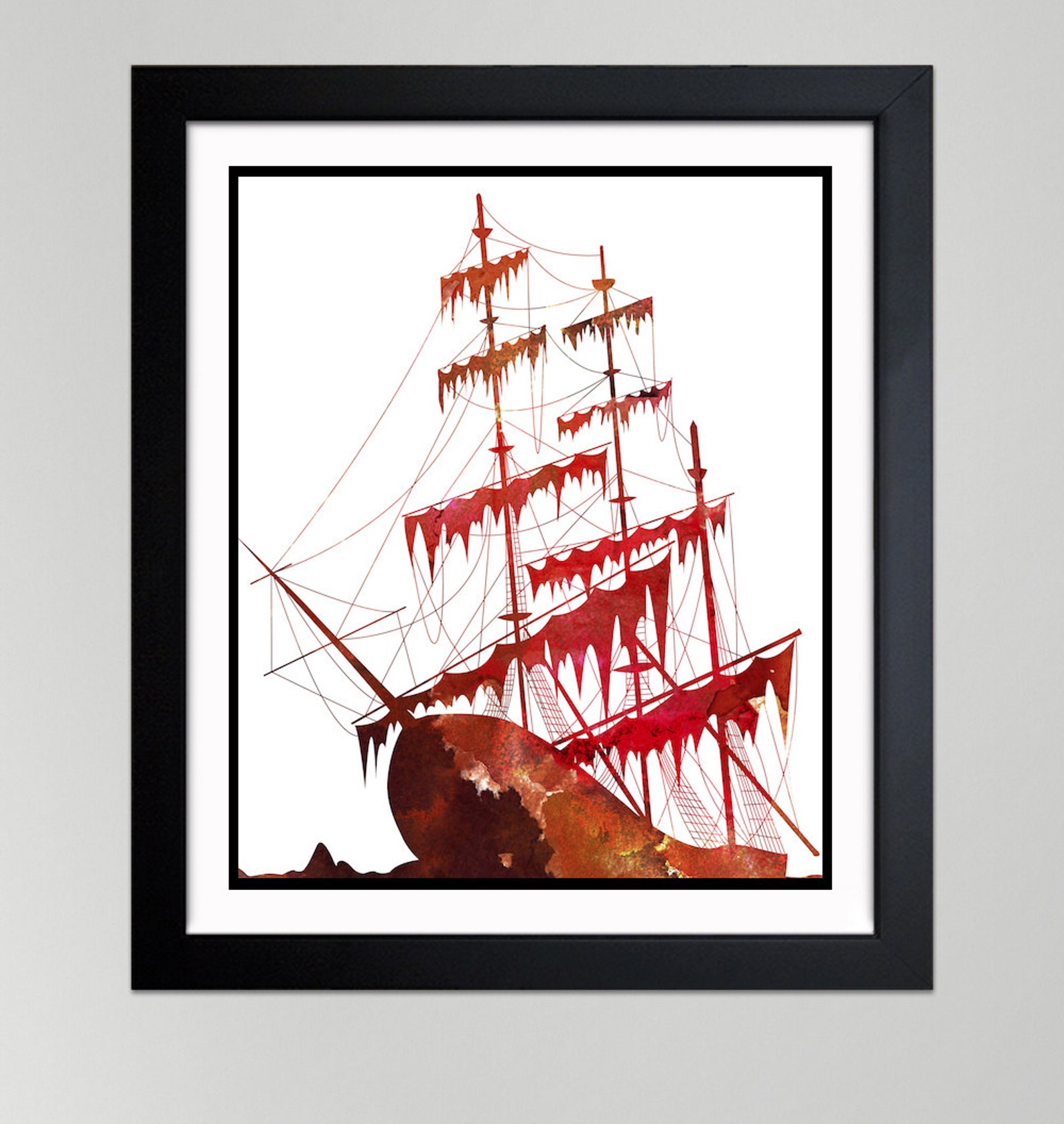 Ship Print Sailing Ship Poster Nautical Poster Frigates | Etsy